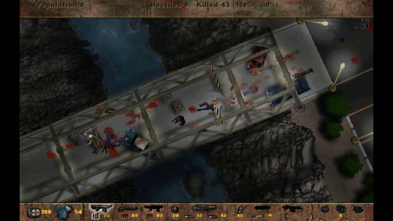 Let's Play Postal 1 Part 4: The Bridge and The Mine - YouTube