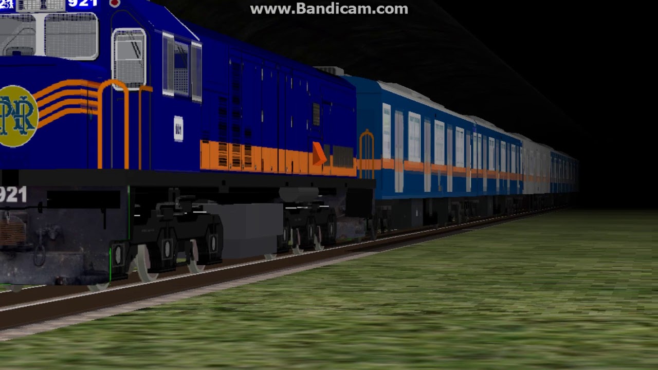 OpenBVE PNR EMU 08 entering Aringay Tunnel at Night - YouTube