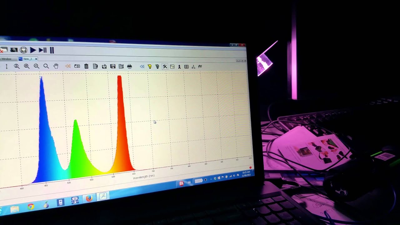 Multi colour LED and a Spectrometer - YouTube