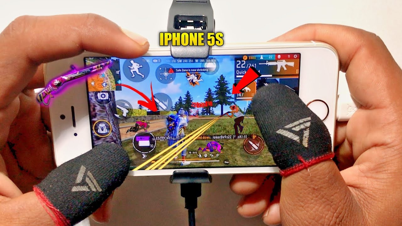 Iphone 5s Free Fire Gameplay ⚙️Settings Free Fire max HUD+DPI+ MACRO 1 ...