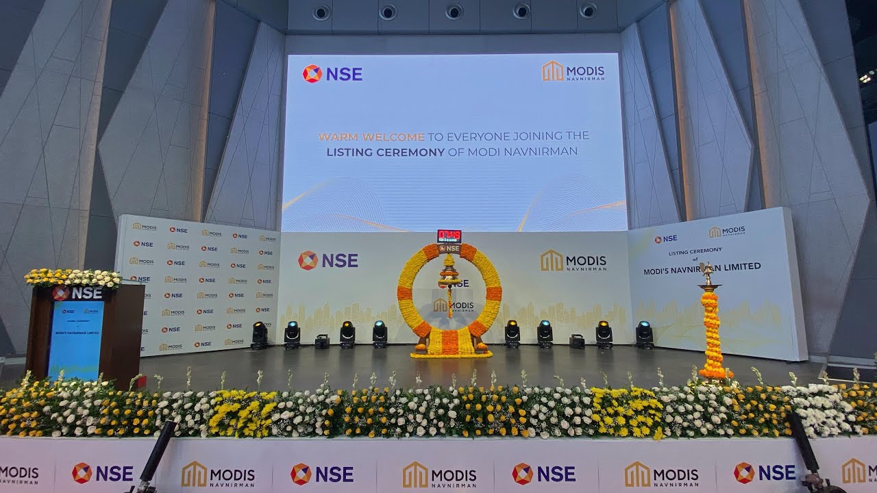 Listing ceremony of Modis Navnirman Limited - YouTube