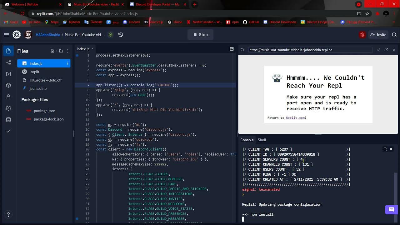 Discord.js V13 #5 DISTUBE - YouTube