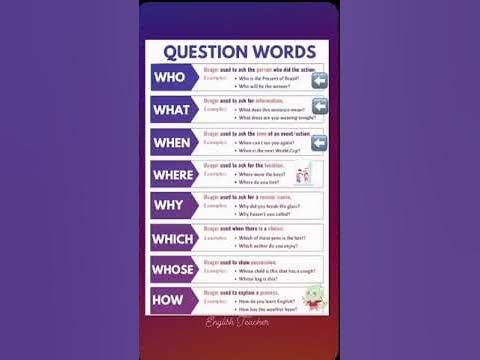 English Lessons : 8 most common QUESTION WORDS - YouTube
