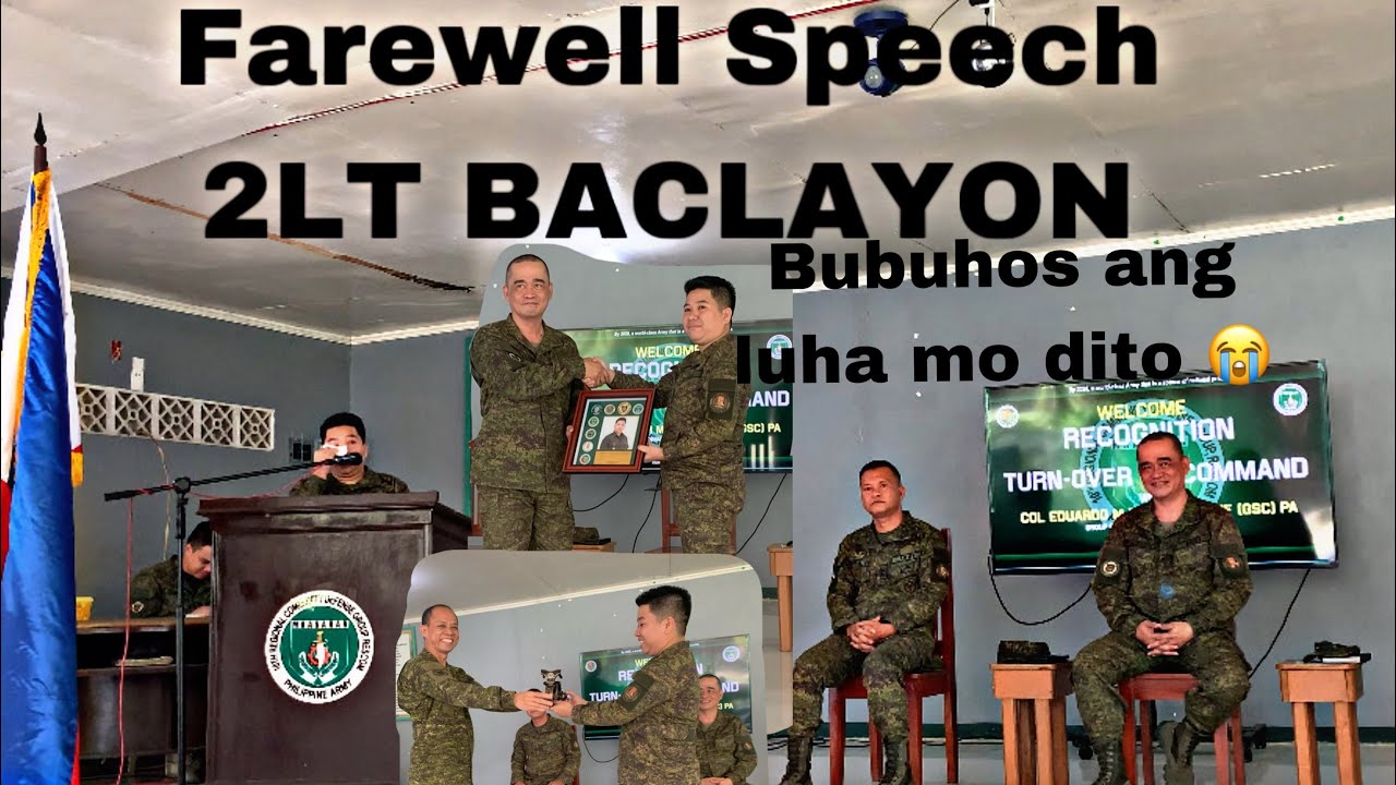 Farewell Message of 2LT BACLAYON to 10RCDG and 1003CDC Family # ...
