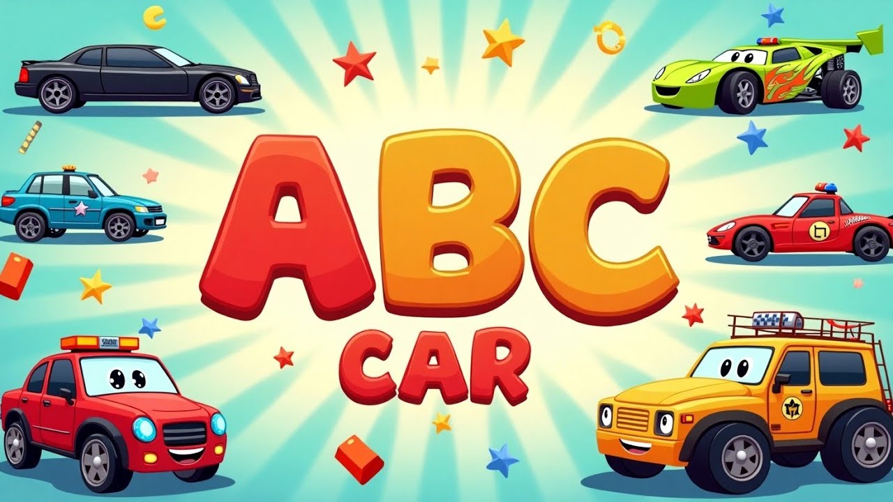 ABC Car Song for Kids | Learn A to Z with Fun Cartoon Cars! | Alphabet ...
