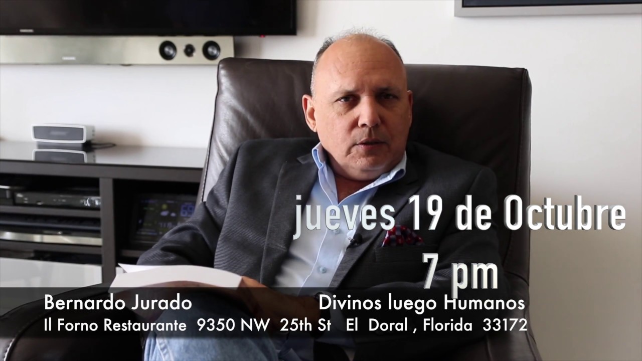 Bernardo Jurado: Divinos, luego Humanos invitación al lanzamiento - YouTube