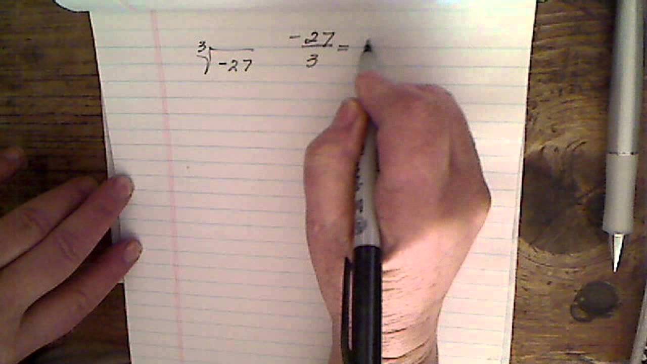 Cube Root Of A Negative Number YouTube