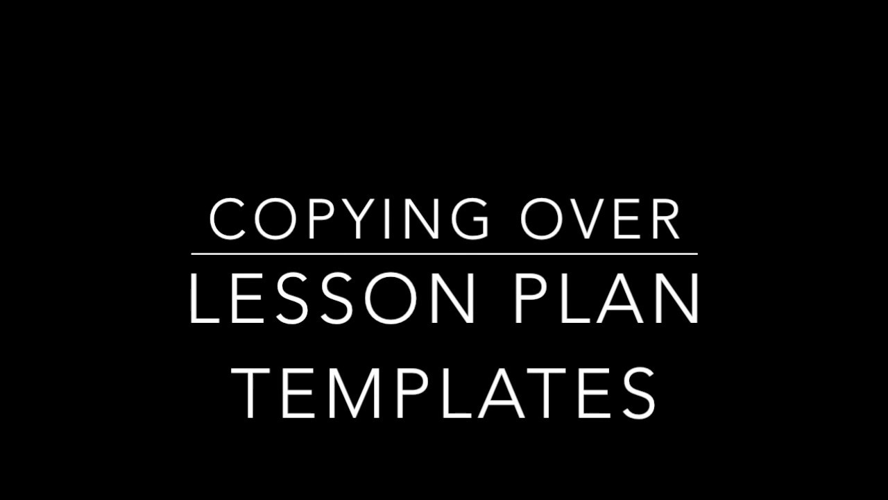 Copying Lesson Plan Templates in OneNote - YouTube