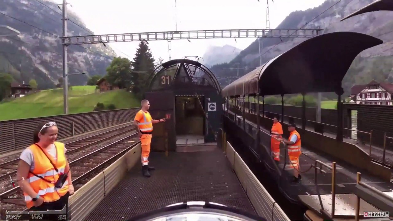 Biking to Kandersteg and boarding in Loetschberg Train - YouTube
