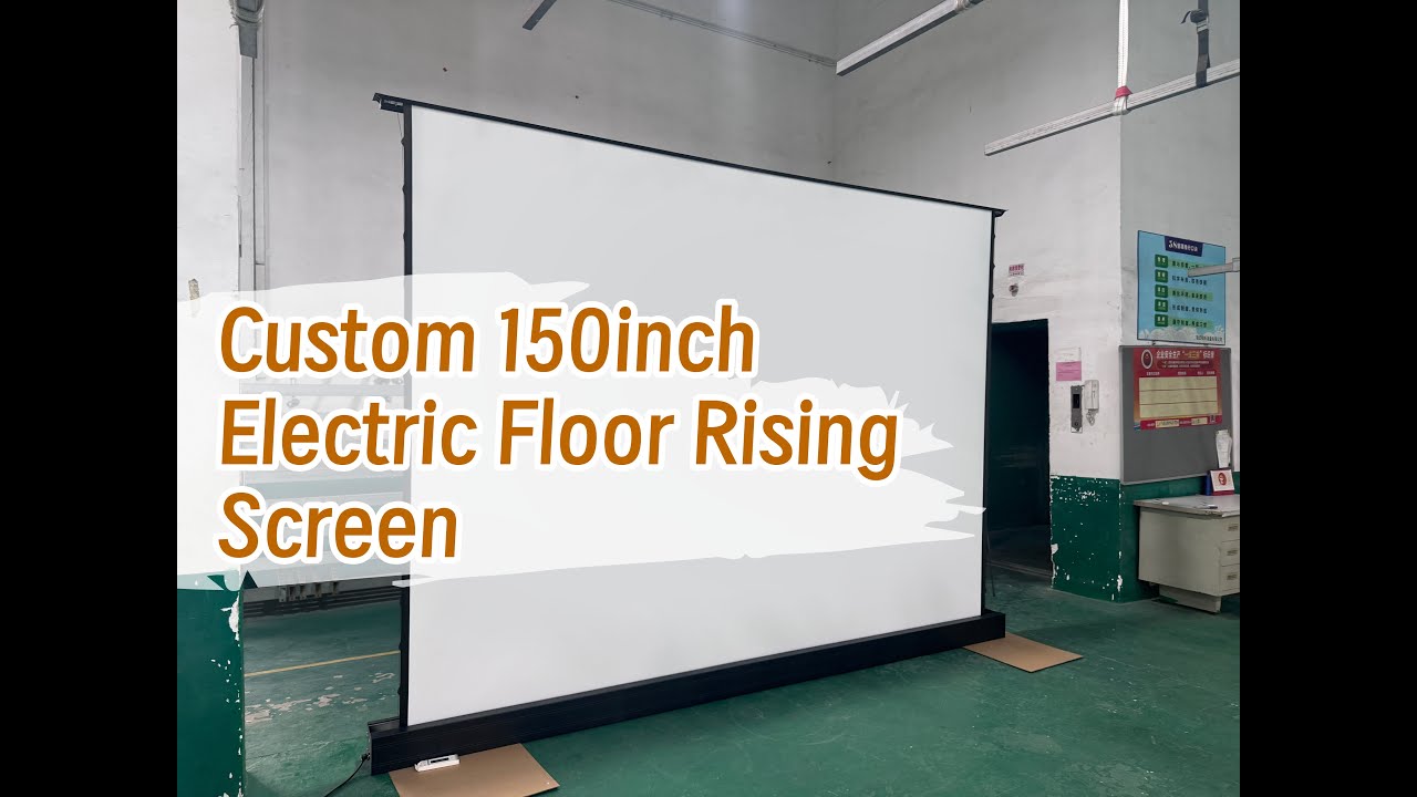 High-end Motorized Floor Rising Projector Screen Custom 150inch 4K ...