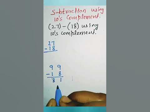 subtraction using 10's complement #complement #decimal #binary # ...