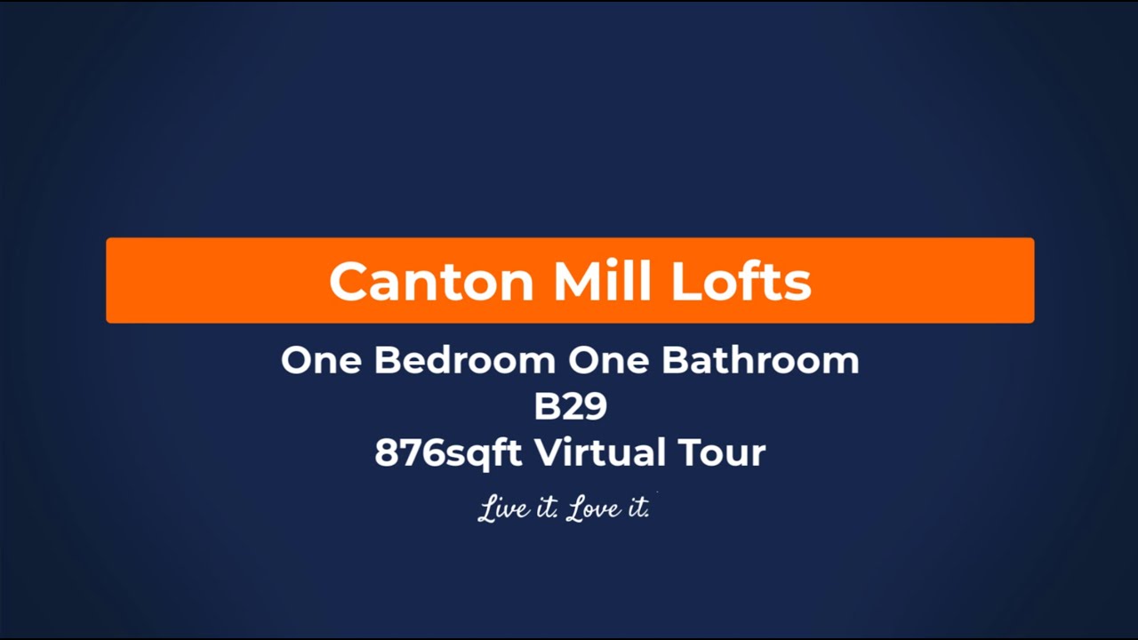 Georgia Apartments Canton Mill Lofts B29 876sqft Virtual Tour - YouTube