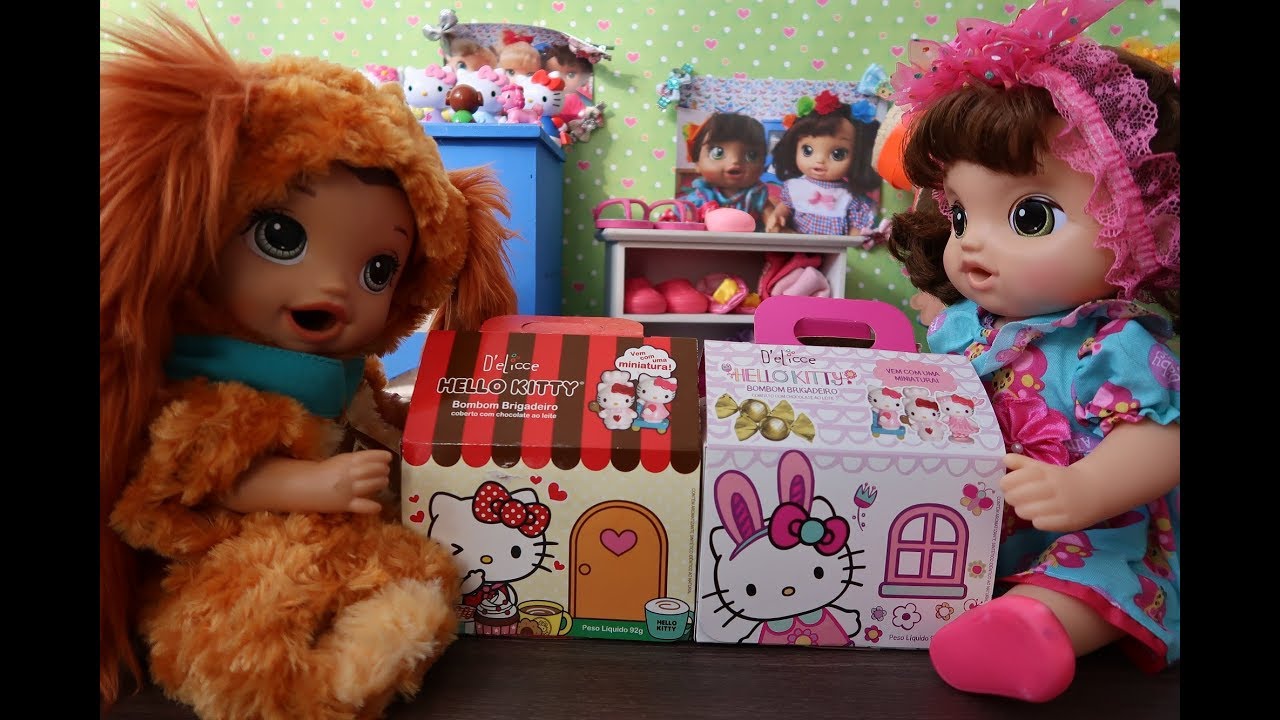 BOLSINHA SURPRESA DA HELLO KITTY- BABY ALIVE AMANDINHA VESTIDA DE ...