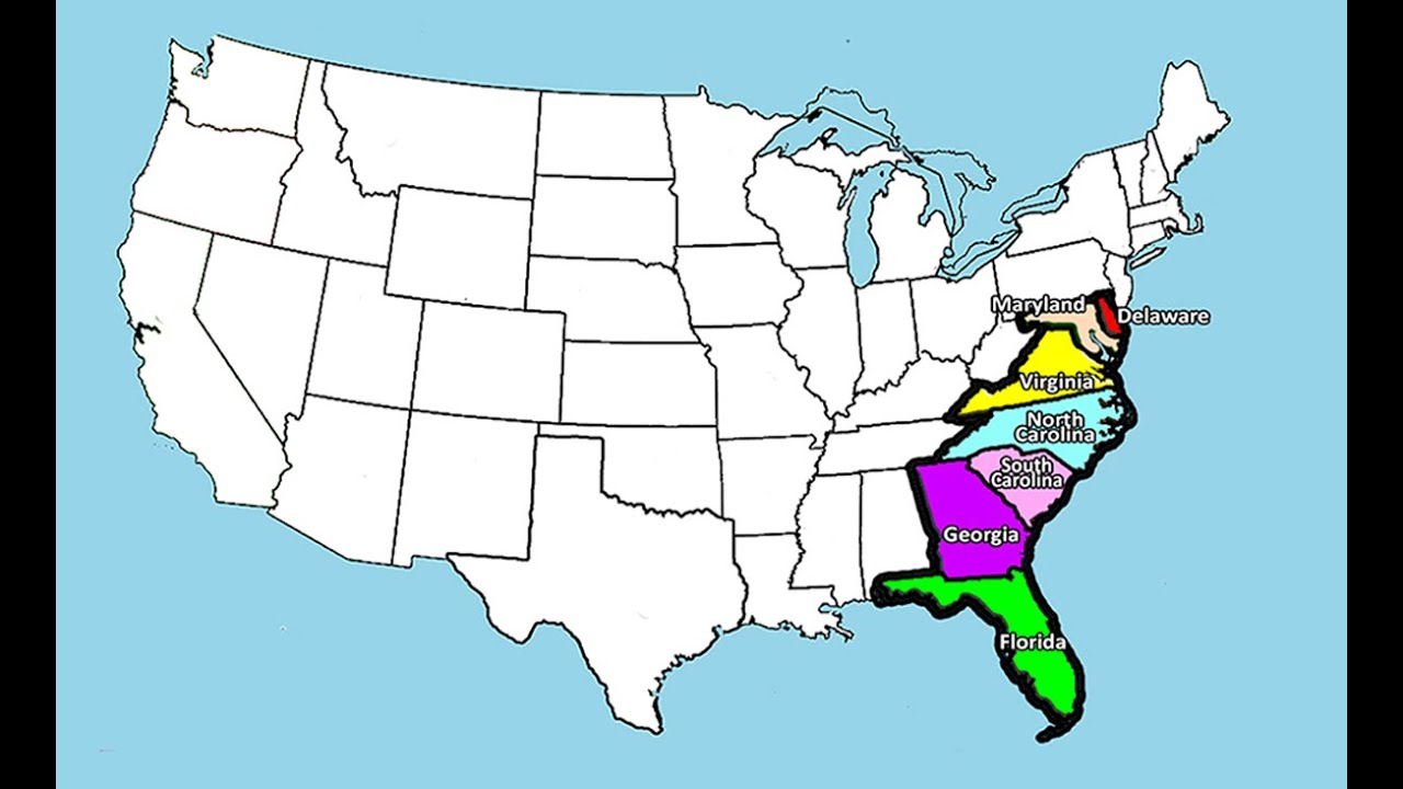 USA, Atlantic States- Rap the Map to learn the states & capitals - YouTube
