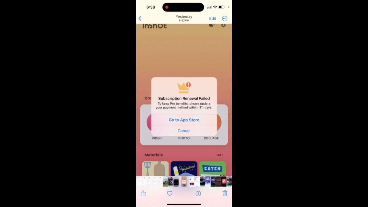 Subscription renewal failed App Store - YouTube