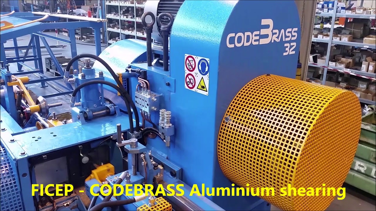 Caddy bar shearing of aluminum - YouTube