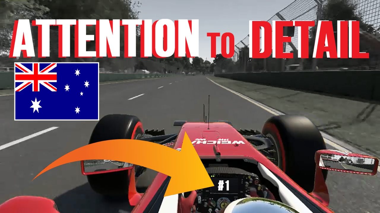 F1 2016 Gameplay VS Real Life - Attention To Detail #1 | Australia ...