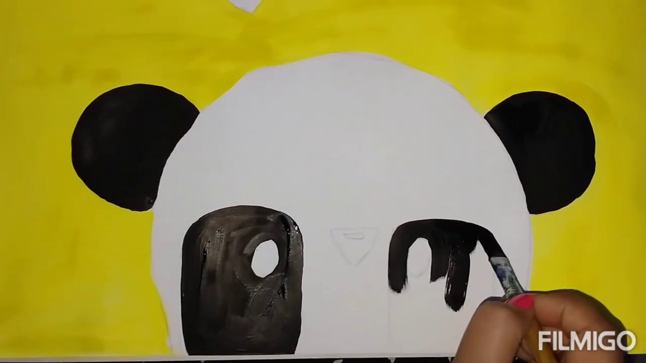 How to draw a cute panda bear //😍step by step //for beginners//panda ...