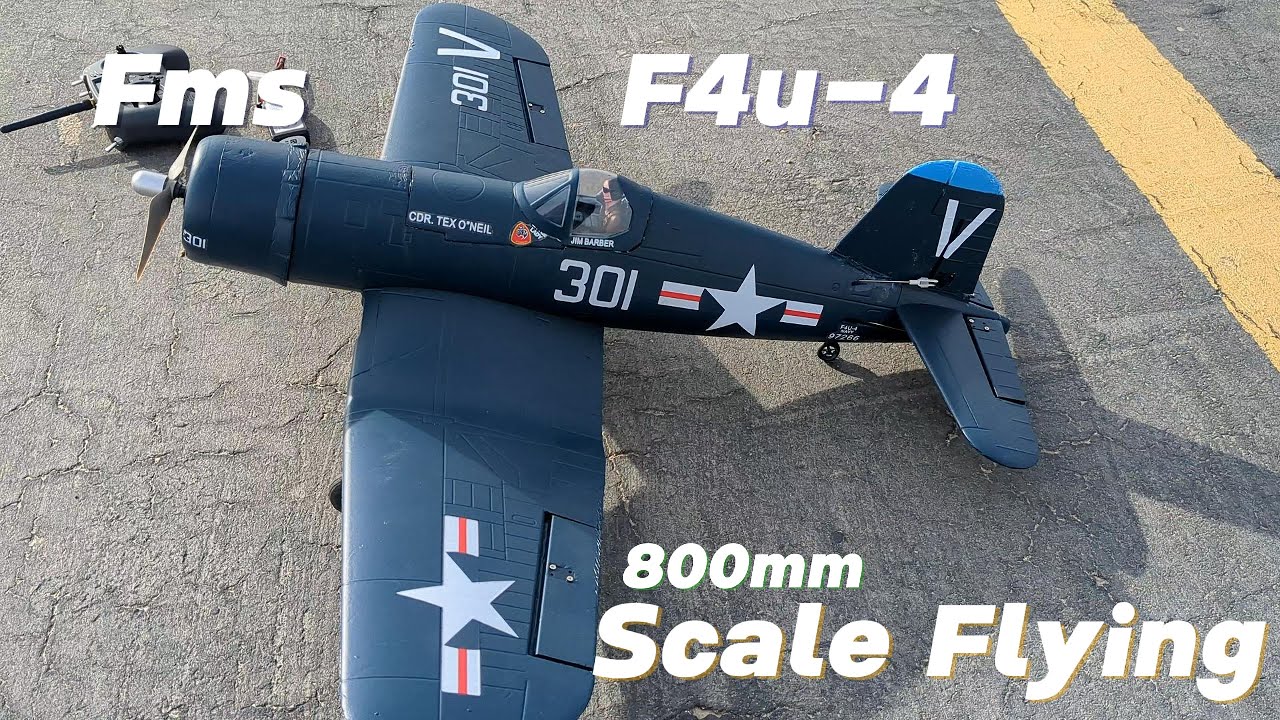 RC Fms F4u Corsair 800mm Scale Flying Fun - YouTube