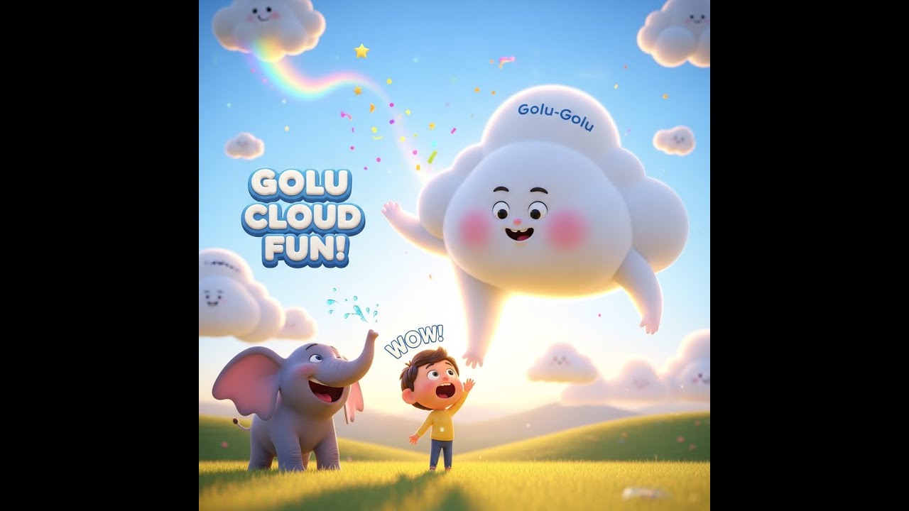 Golu Golu Badal | Funny Cloud Cartoon for Kids | Hindi Rhymes | 3D Kids ...