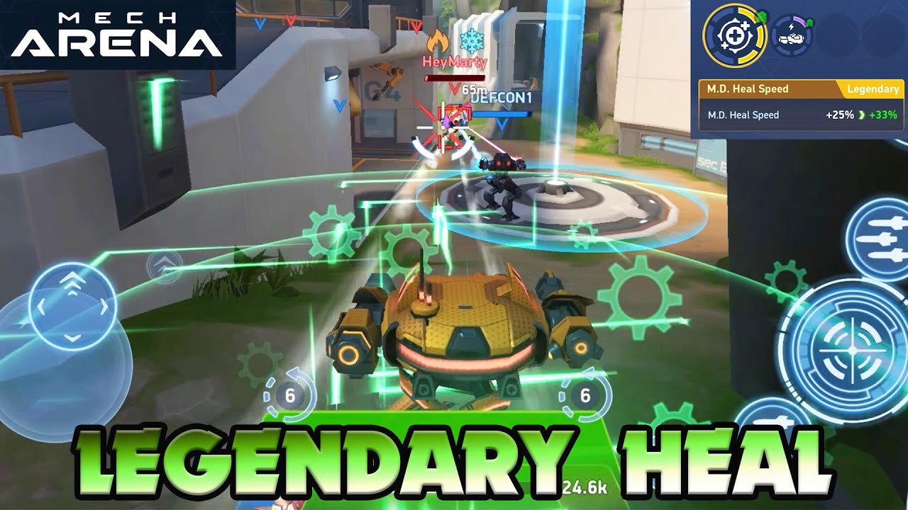 MD Crazy Legendary Implant Healing With Pro Tips - Mech Arena - YouTube