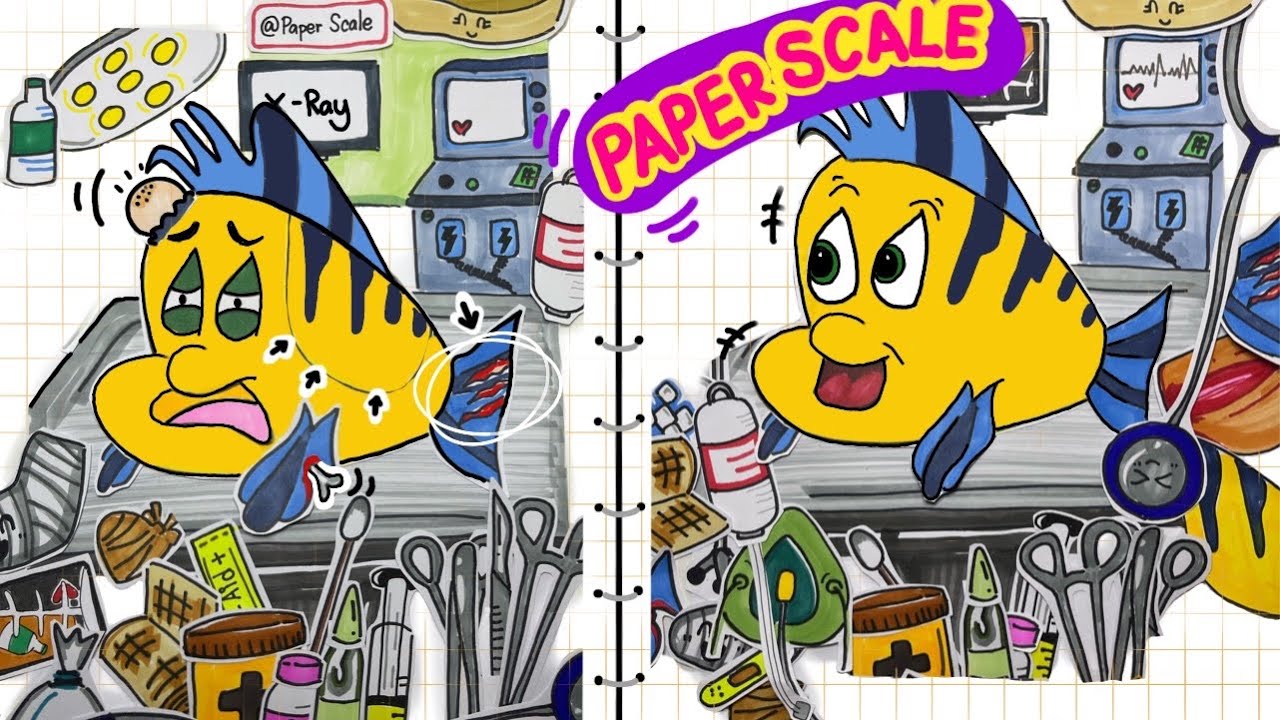 [🎨paper diy]🐠🫧 Flounder fish gonna be save.. #paperscale - YouTube