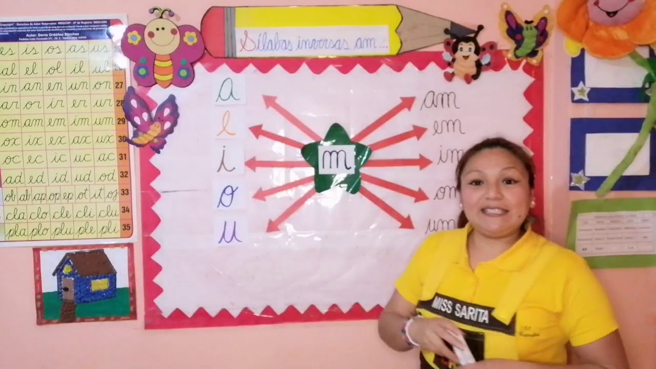 Primer grado con Miss Sarita - Sílabas inversas am, em, im, om, um ...