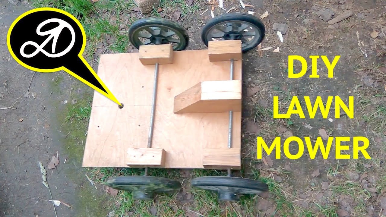How to make a grass cutter machine DIY. Electric Lawn Mower (Trimmer ...