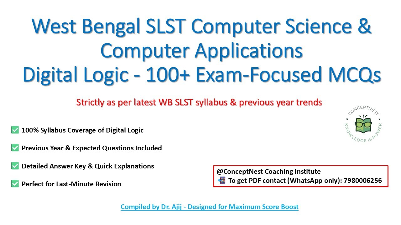 WB SLST Digital Logic Practice | 100+ Exam-Focused MCQs & Solutions (Q1 ...
