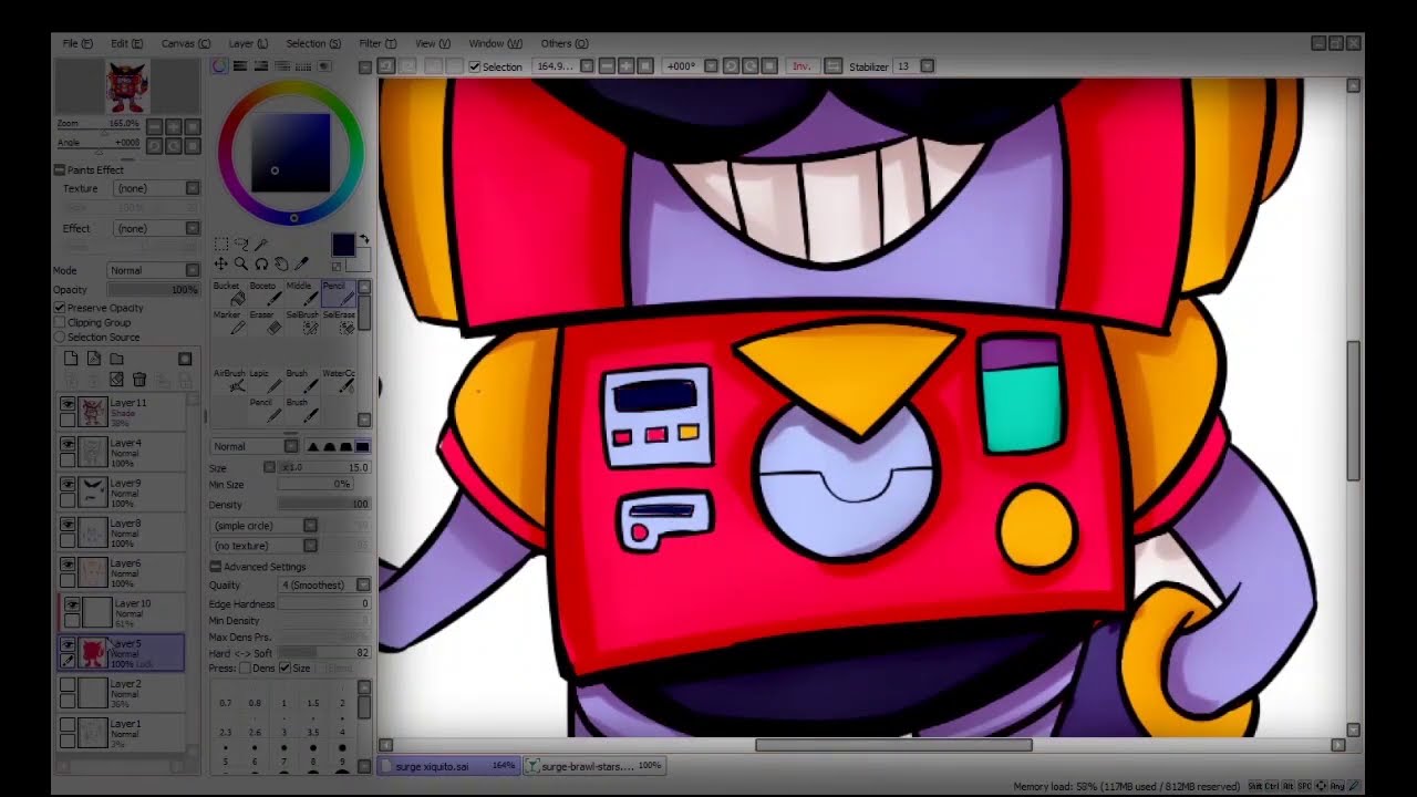 Surge speedpaint Brawl stars fanart - YouTube