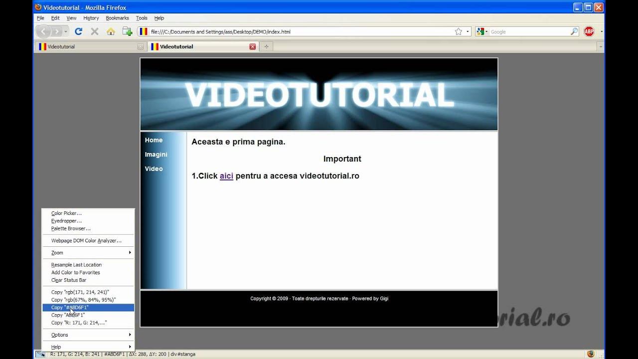 Cum se face un website, partea 2, site complet realizat de la 0 in HTML ...