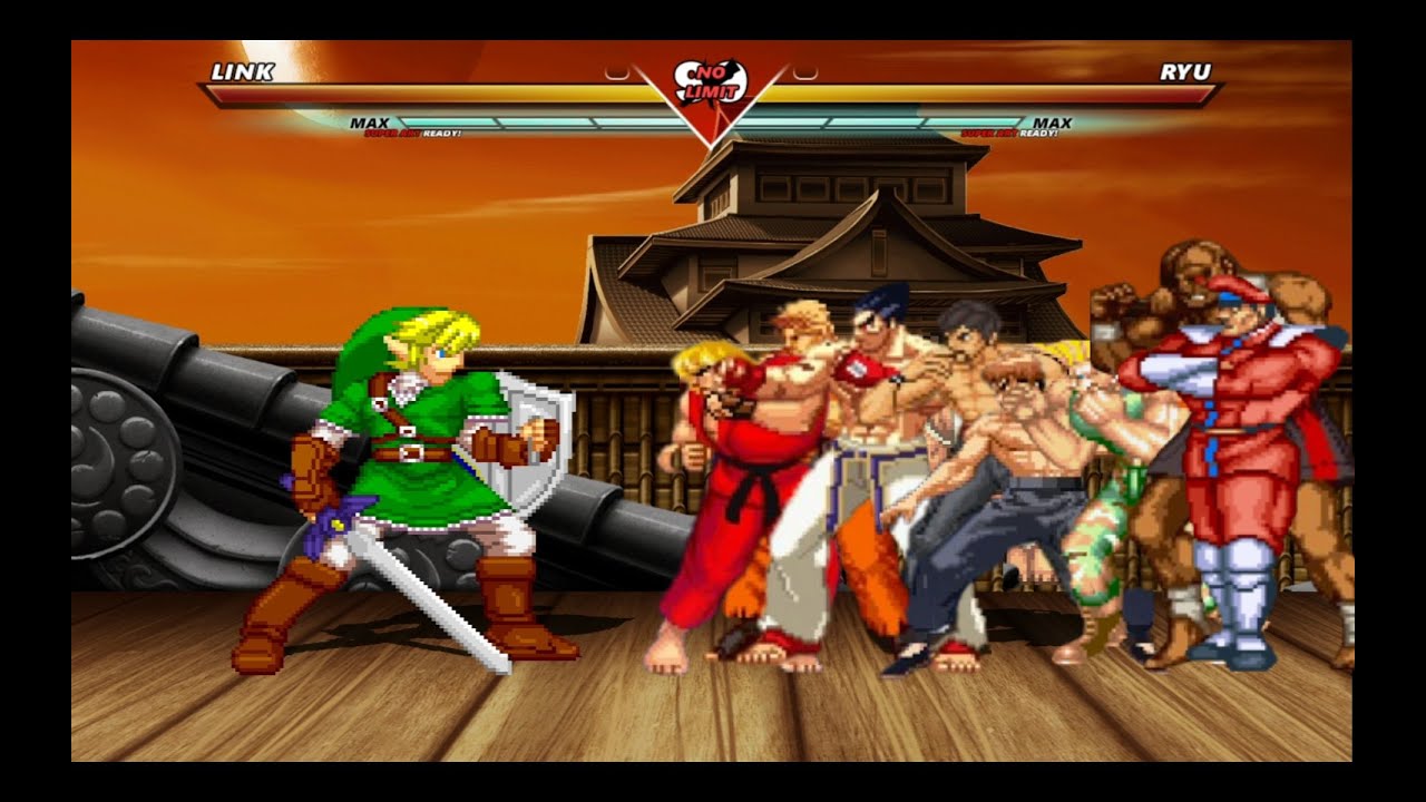 LINK VS EVERYONE FT: RYU RYO KEN ROBERT SCORPION LAW FEI-LONG SAGAT ...