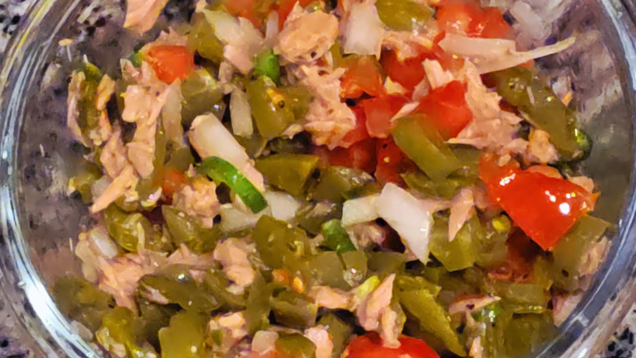 Atún con nopales y pico de gallo!! - YouTube