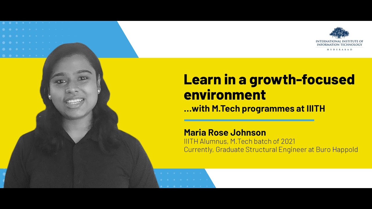 Maria Rose Johnson on IIITH’s M.Tech in Computer Aided Structural ...