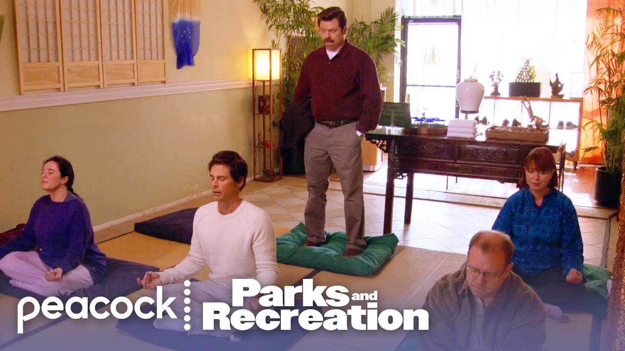 Ron Swanson vs. meditation | Parks and Recreation - YouTube