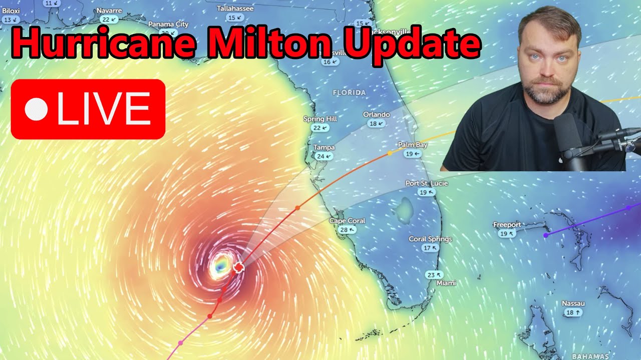 Hurricane Milton Live Stream Update. Maps, Cameras, Flightradar24 - YouTube