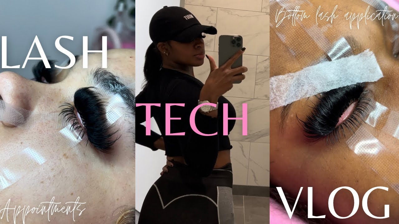DAY IN THE LIFE OF A NY LASH TECH || 5 APPOINTMENTS , APPLYING BOTTOM ...