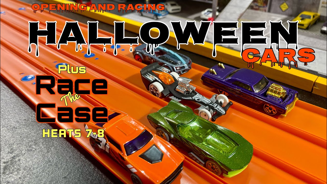 Racing spooky Halloween Hot Wheels plus heats 7-8 in Race the Case ...