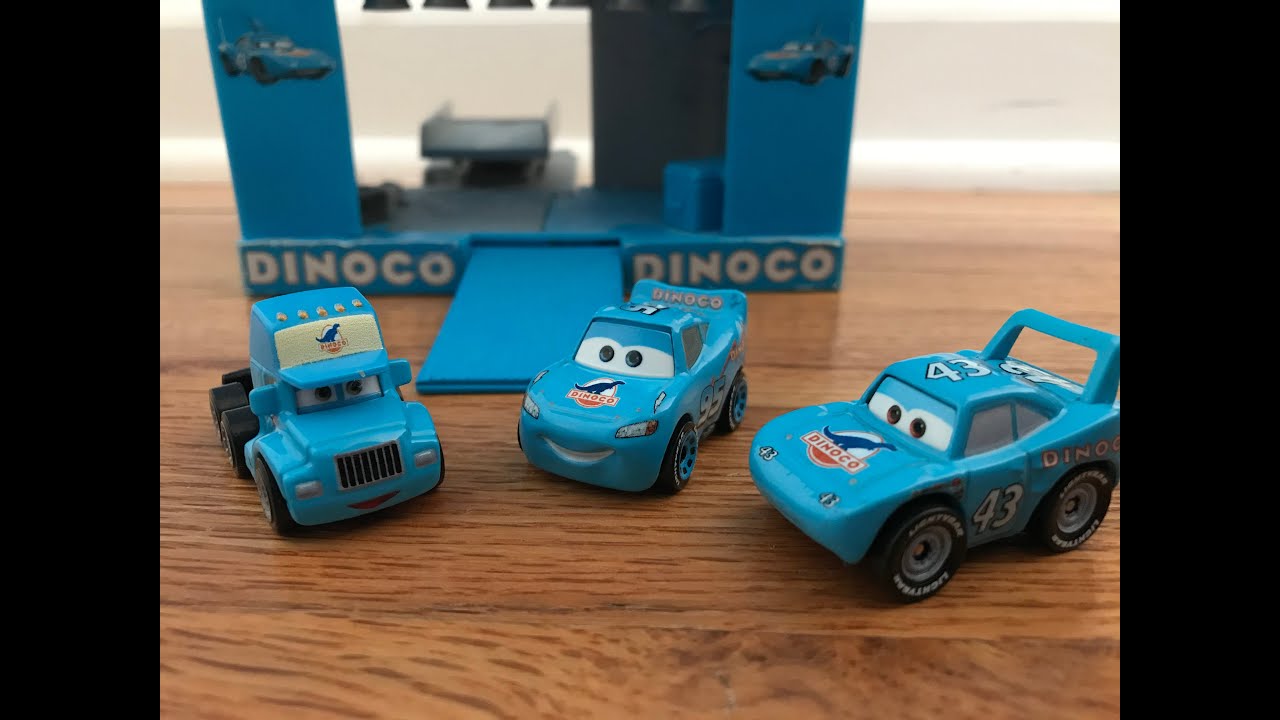 Disney Cars Mini Racers 2022 Dinoco 3-Pack Review (Gray, Dinoco McQueen ...