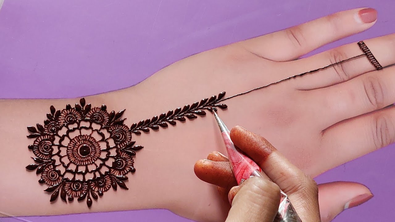 Very Easy Gol Tikki Mehndi Design ForBeginners_Simple Gol Tikki Mehndi ...