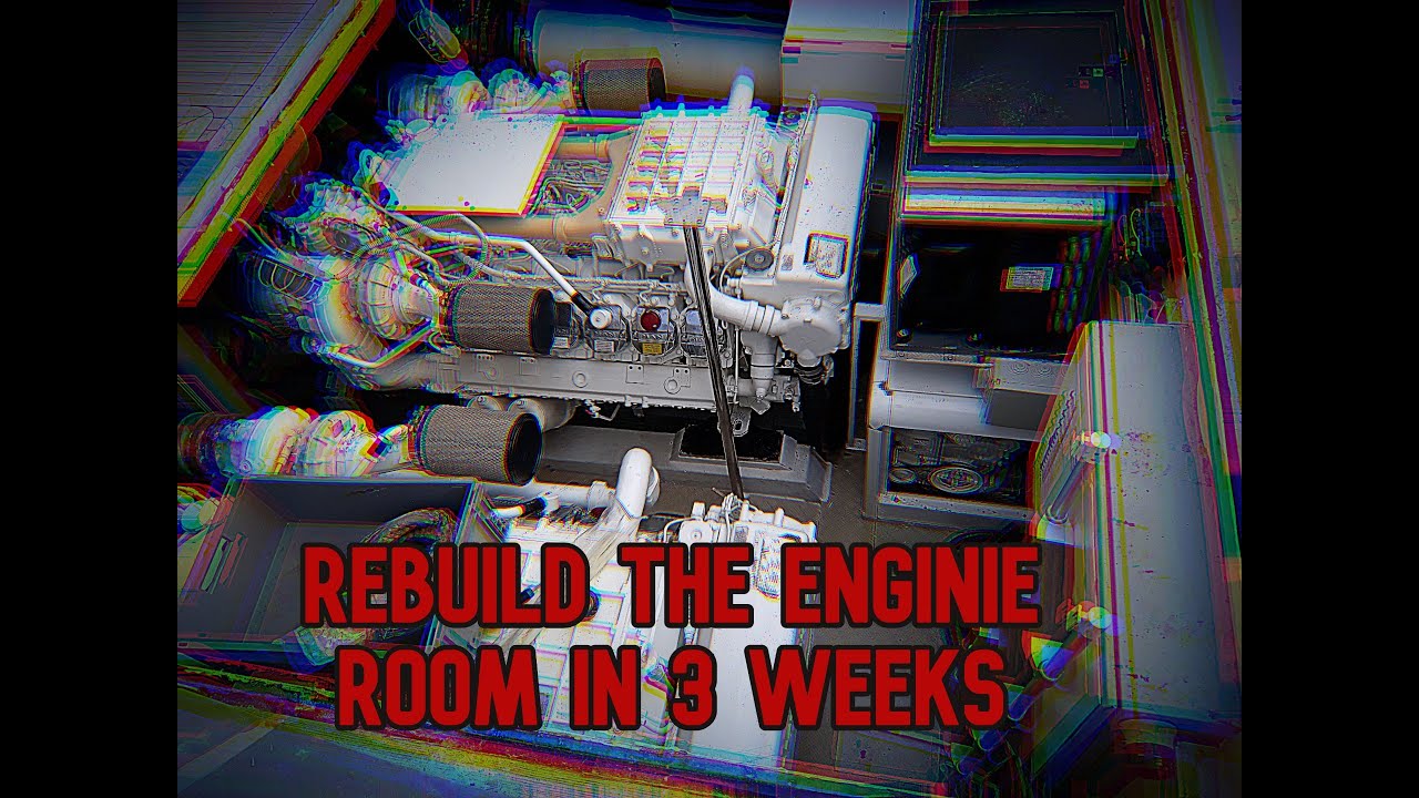 MAN Marine diesel engines 1360HP refit - YouTube