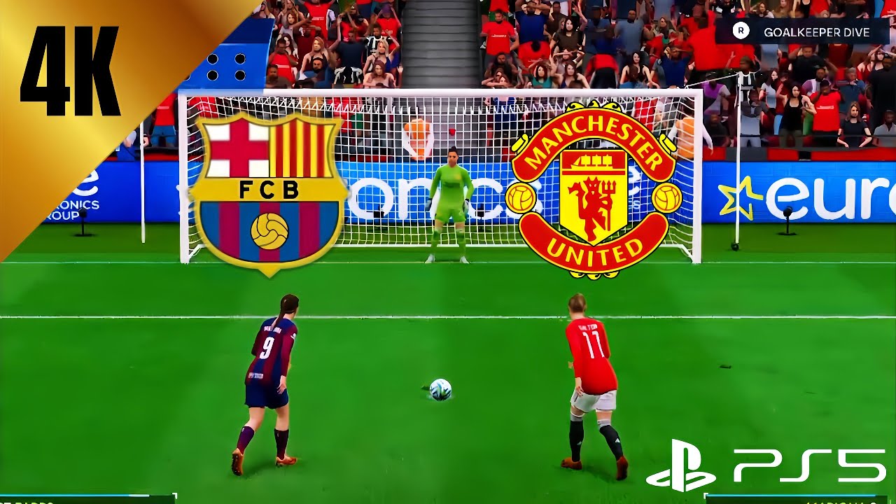 FC25 || FC Barcelona vs Manchester united Penalty shootout 👀 (PS5 4k ...