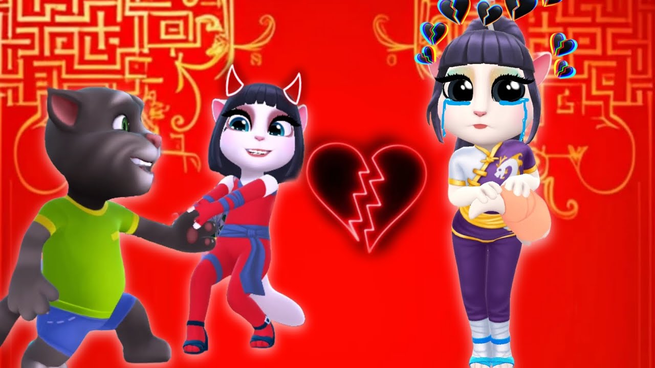 Chinese Angela 🩷 With Tom 💙 I New Update game 🎮 I My Talking Angela 2 💗 ...