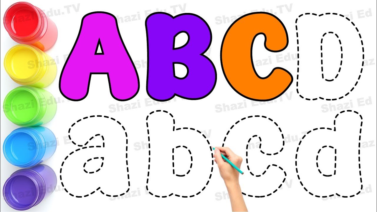 Learn ABCD - Kids Tracing & Coloring Fun - YouTube