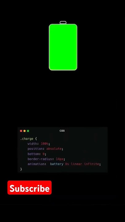 Battery Animation Html Css Coding Webdesign Cybertech Html Viralvideo Viral Shortsvideo