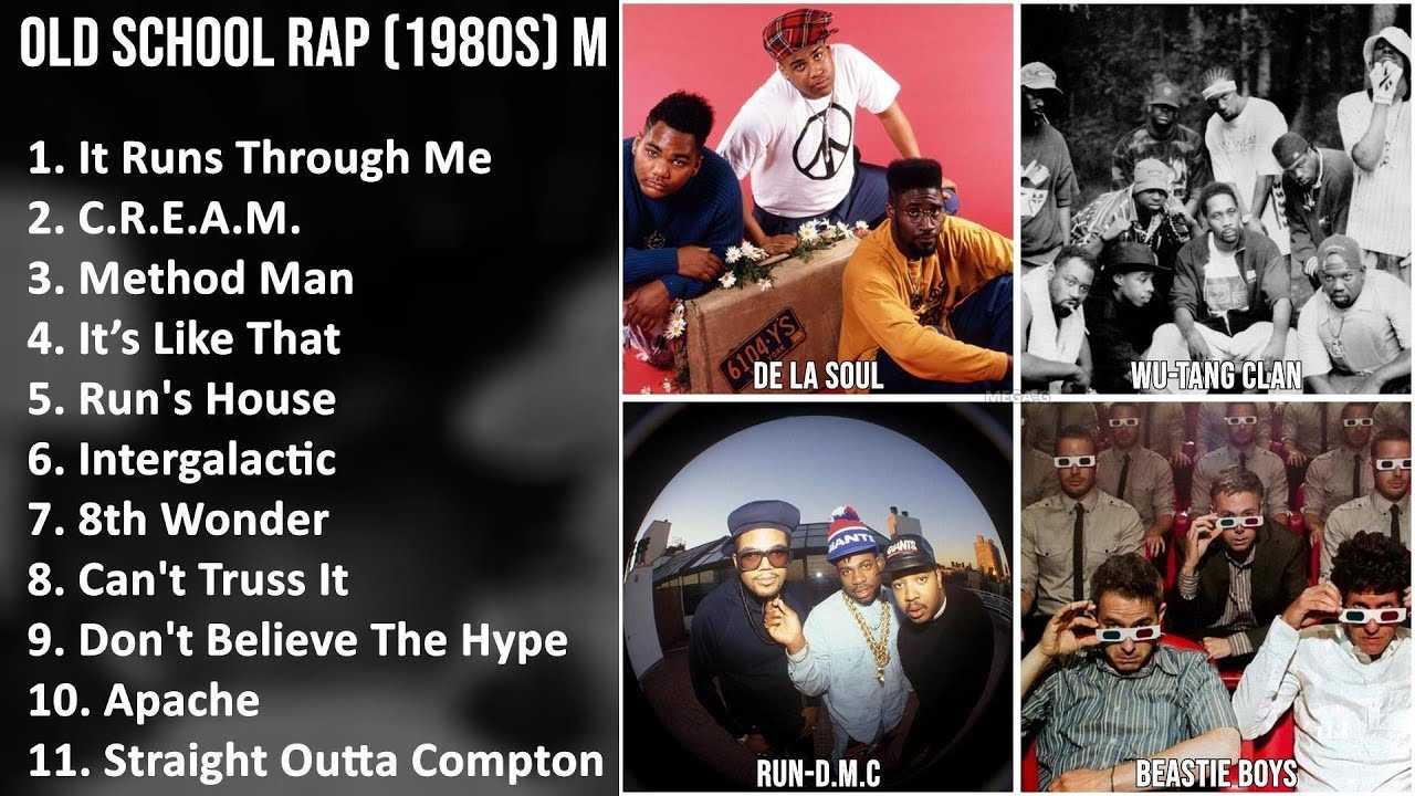 OLD SCHOOL RAP (1980S) Music Mix - De La Soul, Wu-Tang Clan, Run-D.M.C ...