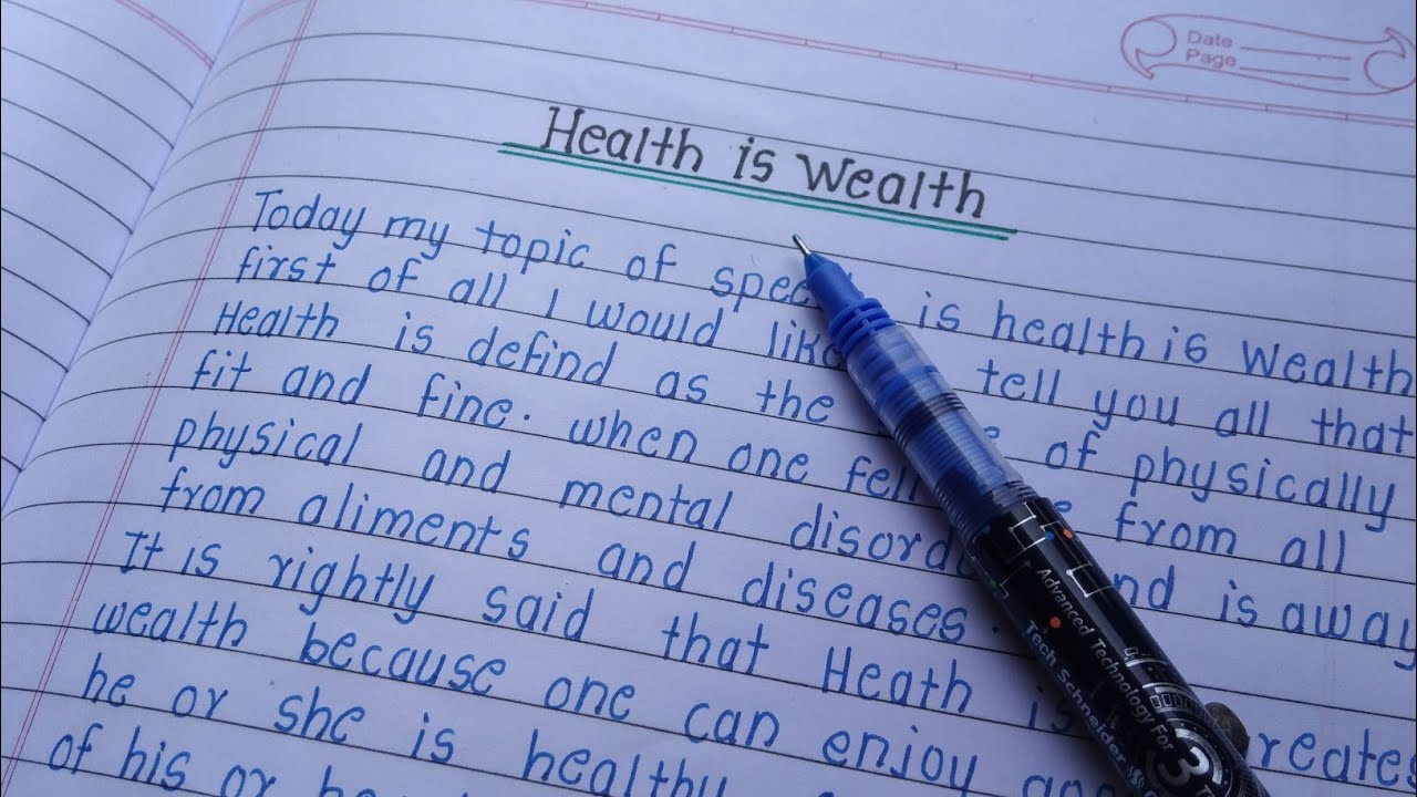 Health is wealth || health is wealth essay in english || health is ...