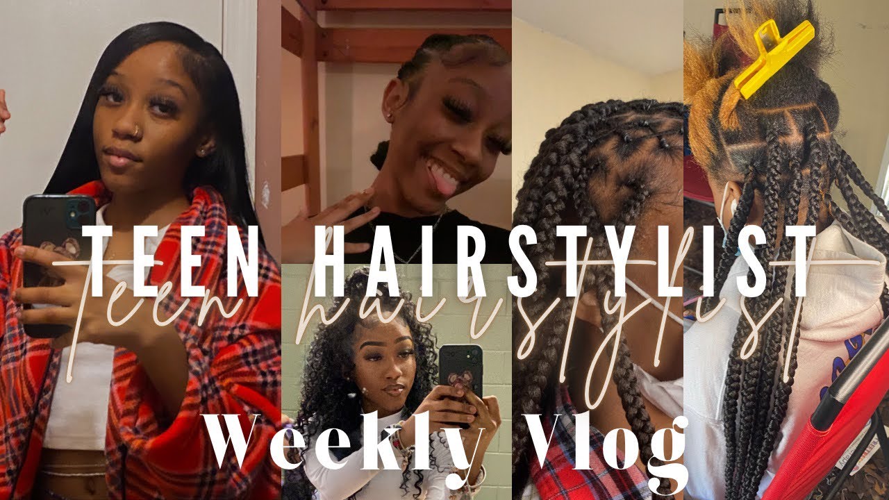 WEEKLY VLOG: Teen Hairstylist Edition ( chaotic, trending quick weave ...