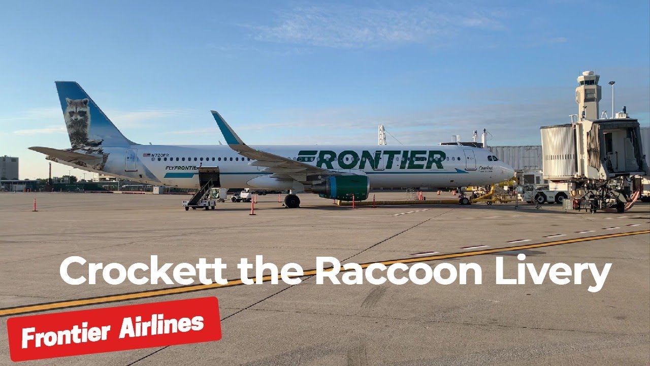 Frontier Airlines Airbus A321 - Crockett the Raccoon Livery Review ...
