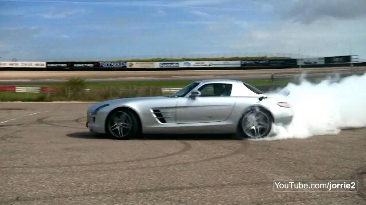 Mercedes-Benz SLS AMG Burning Rubber!! - 1080p HD - YouTube